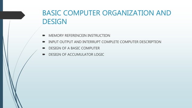Basic Computer Organisation And Design | PPTX | Operating Systems ...