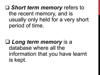 Memory retention and forgetting | PPTX