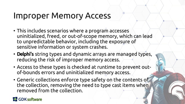 Memory Safety with Delphi - Jim McKeeth - Webinar June 2024 | PDF | Programming Languages ...