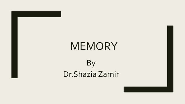 Memory slides | PPT