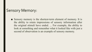 Memory slides | PPT