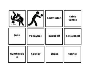 Memory game sports | DOCX | Sports