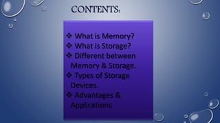 Memory & storige | PPT