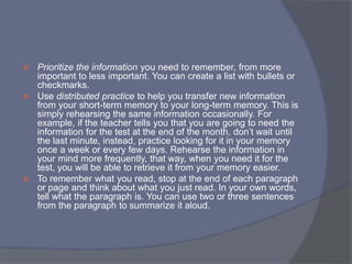 Memory Strategies to Help Students Remember What They See and Hear in ...