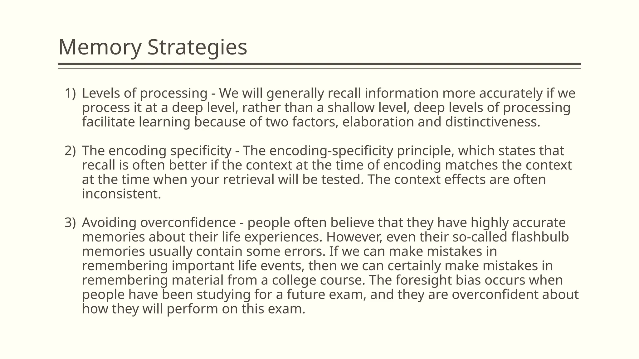Effective Memory Strategies for Better Recall | PPTX