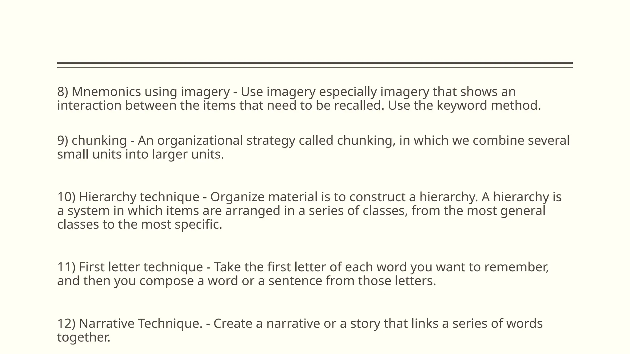 Effective Memory Strategies for Better Recall | PPTX
