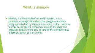 Memory system of a compture | PPTX