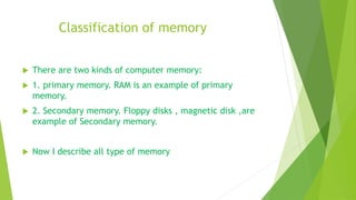 Memory system of a compture | PPTX