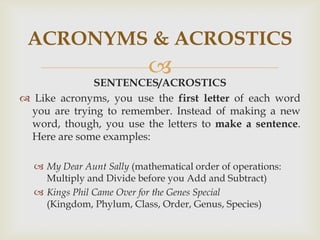 Memory techniques | PPTX