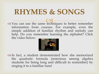 Memory techniques | PPTX