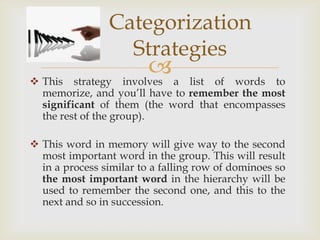 Memory techniques | PPTX