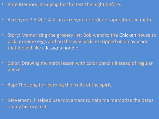 Memory techniques! | PPT