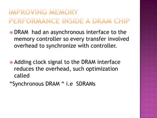 Memory technology and optimization in Advance Computer Architechture | PPTX