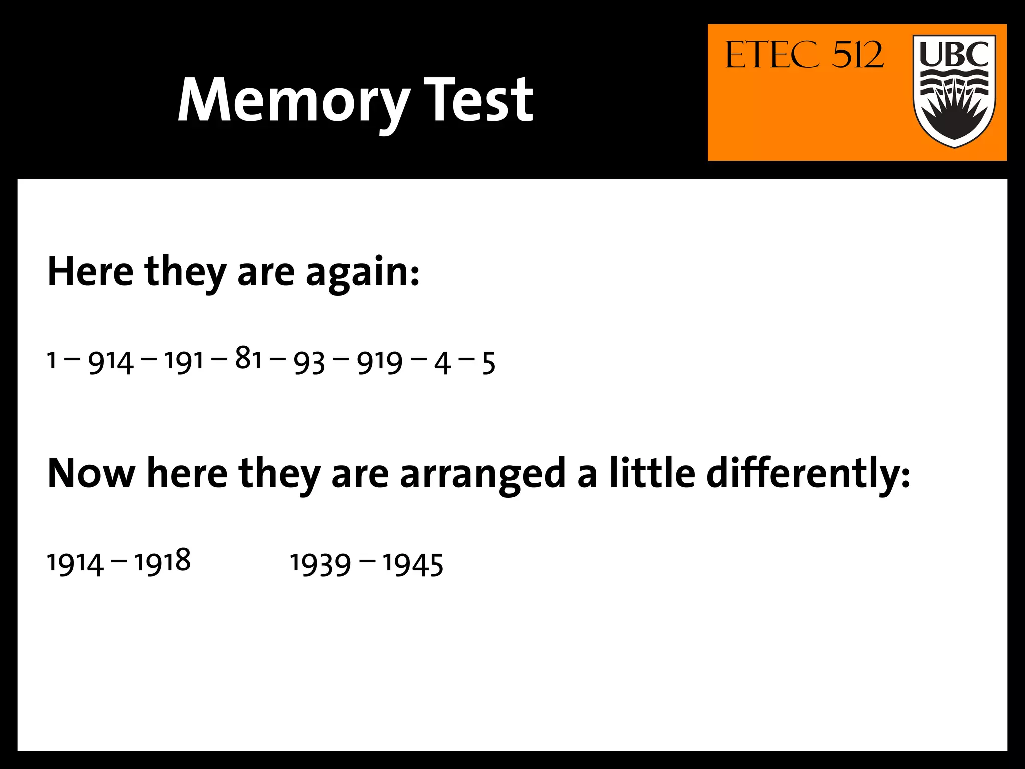 Memory Test | PDF