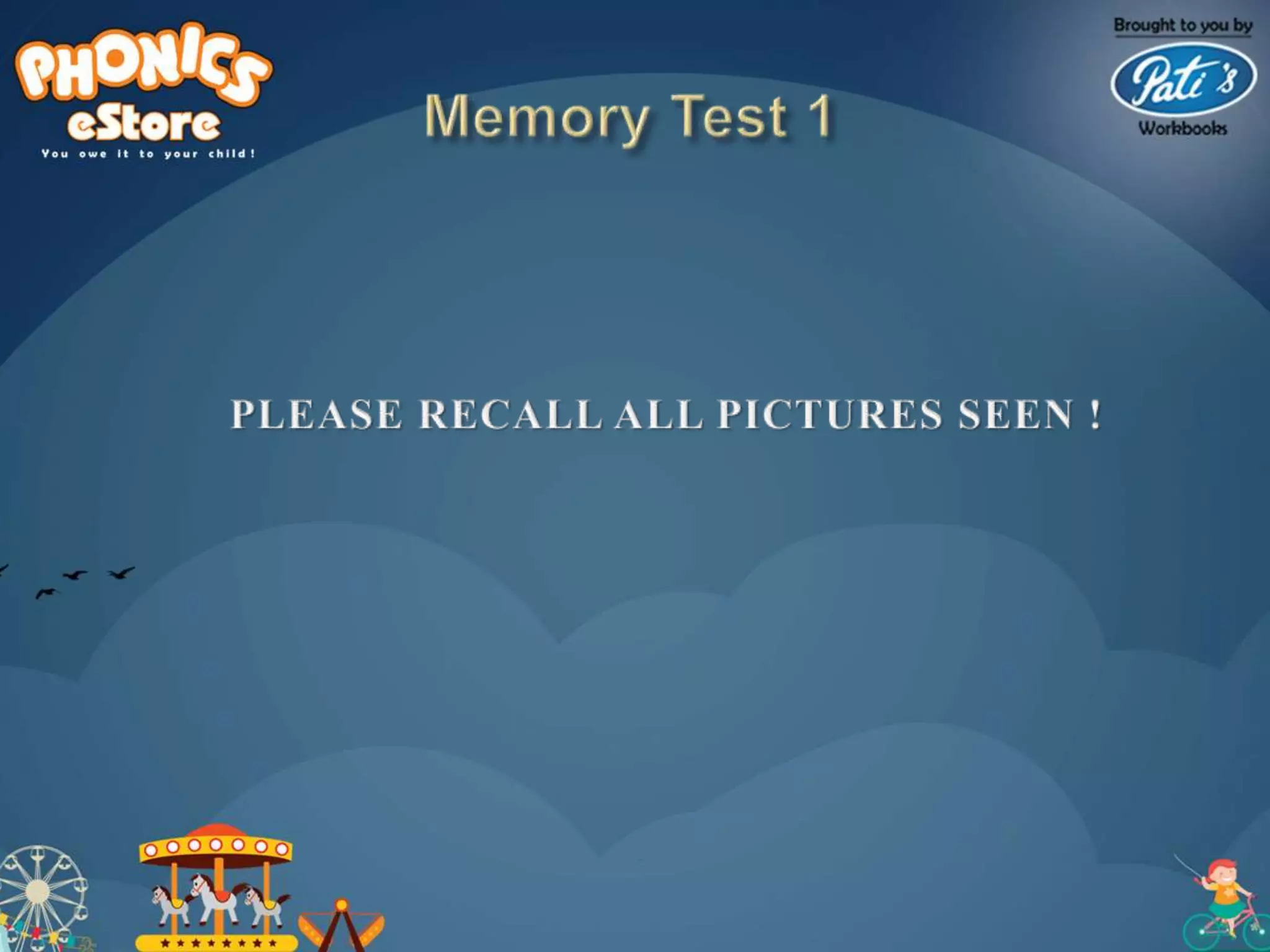 Marrs Preschool Bee - Oral round - Memory Tests | PPT