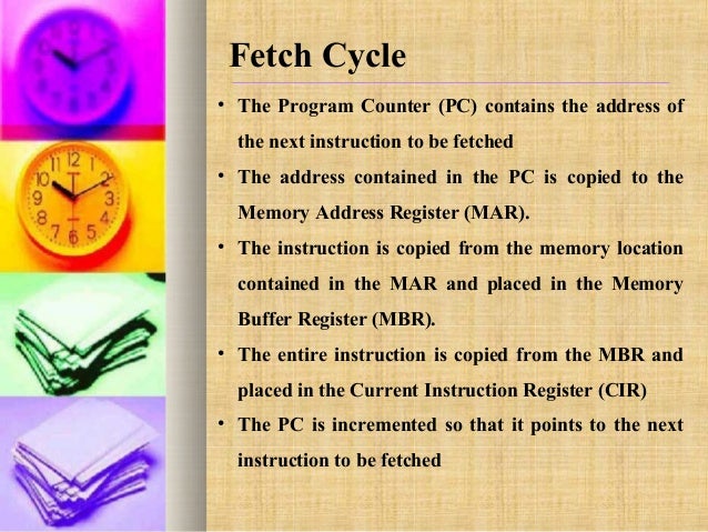 Memory & the fetch decode-execute cycle Memory & the fetch decode-execute cycle