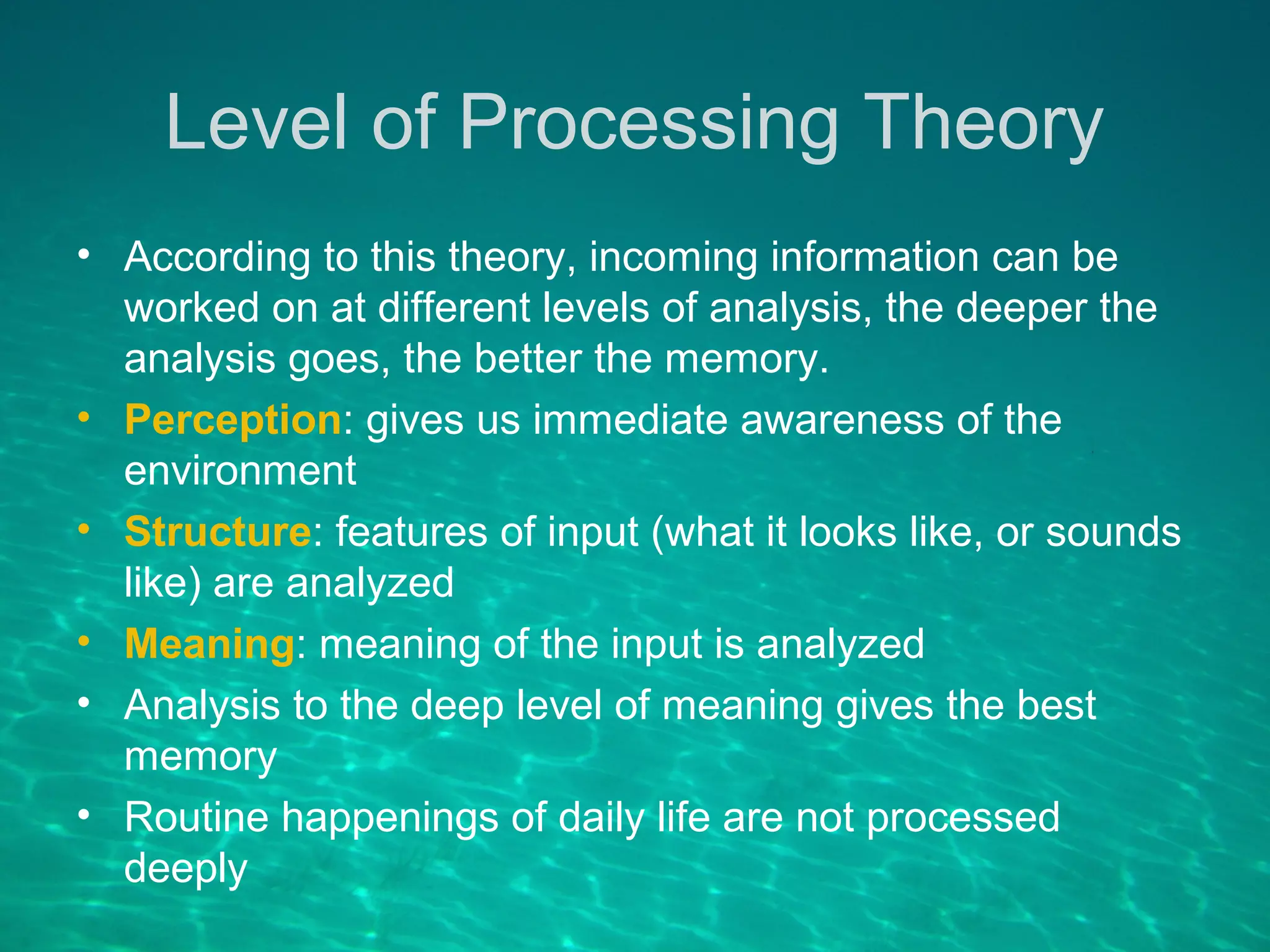 Memory theories | PPT