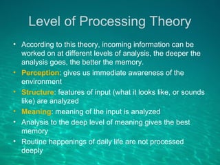 Memory theories | PPT