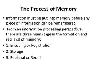 Memory, Thinking and Intelligence | PPTX