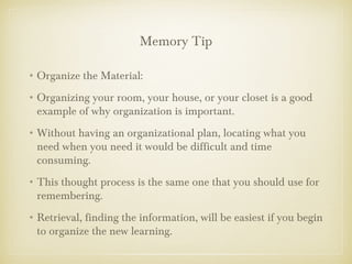 Memory tip | PPT