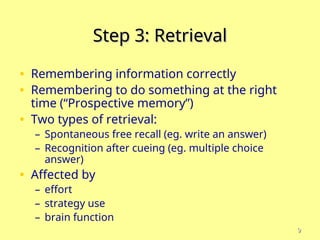 Memory training and some of its basic concepts | PPT