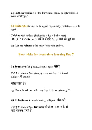 Memory tricks for 100 vocabulary words (justdownloadfree.com) | PDF