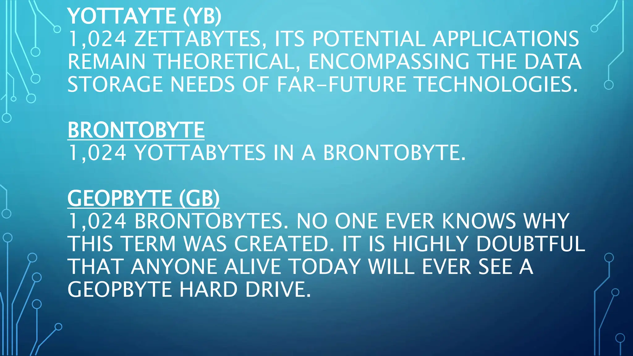 unit of memory measurement Bit, Byte,KB,MB,GB,TB,PB | PPTX