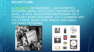 unit of memory measurement Bit, Byte,KB,MB,GB,TB,PB | PPTX