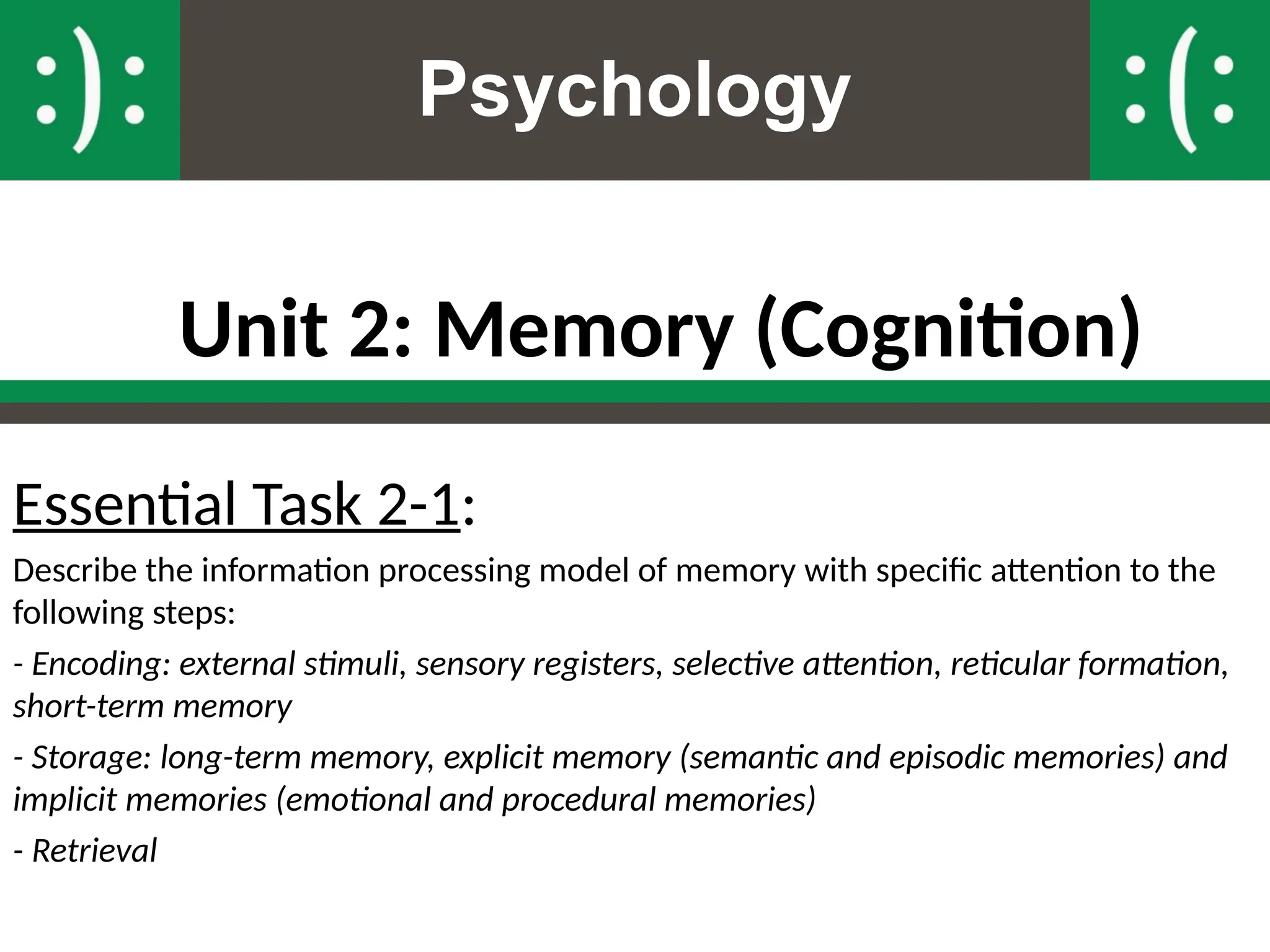 Memory and Cognition Unit PPT AP Psychology.ppt