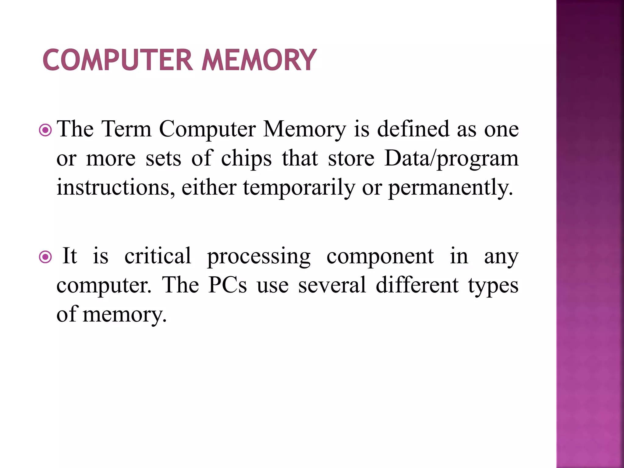 Memory units | PPTX