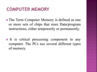 Memory units | PPTX