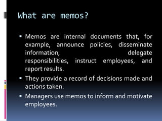 Memos | PPTX