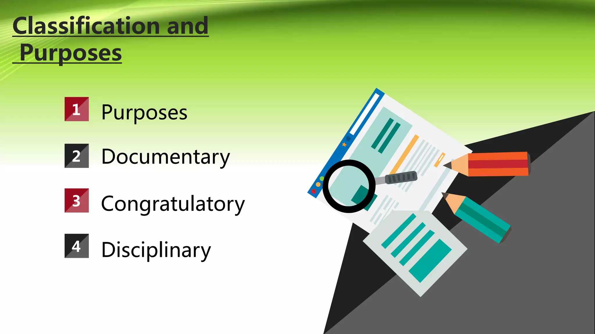 purpose and classifications of memos | PPTX