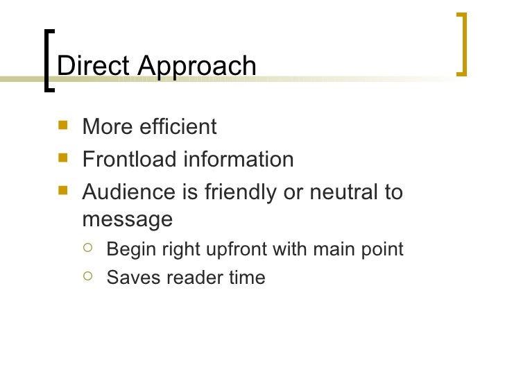 Examples Of Indirect Approach Letters