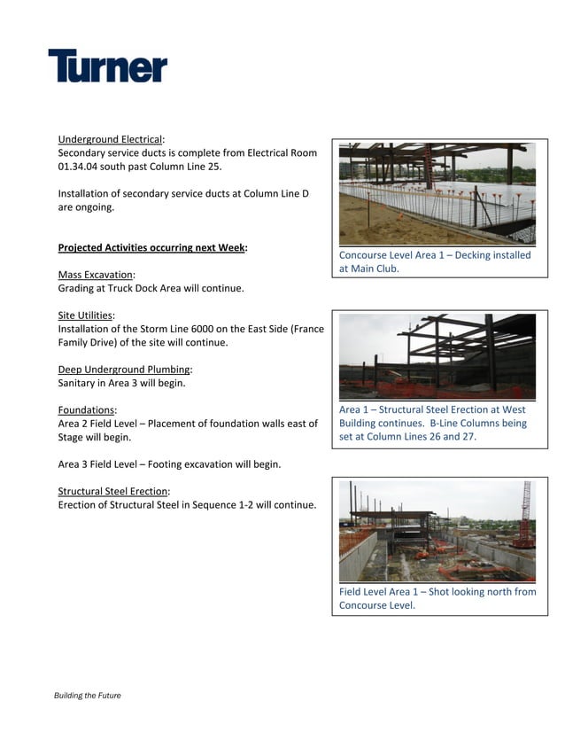 Construction Update 5-12-2010 | PDF