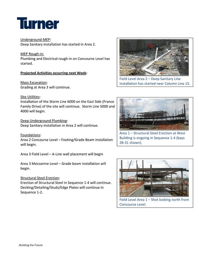 Weekly Construction Update 06-06-2010 | PDF