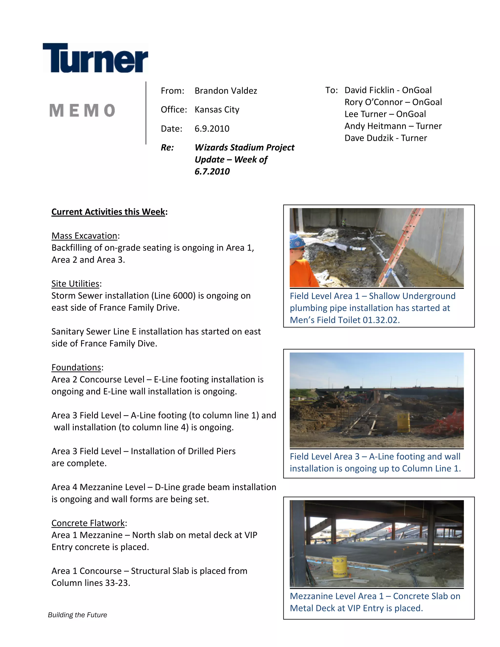 Weekly Construction Update 06-14-10 | PDF