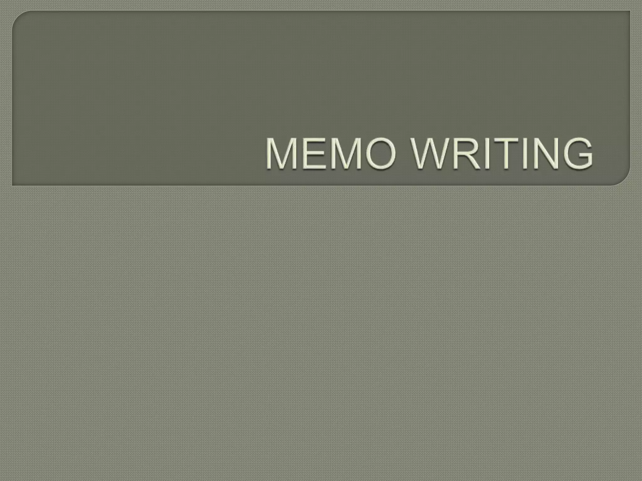 How to write a memo and attach a cover sheet | PPT