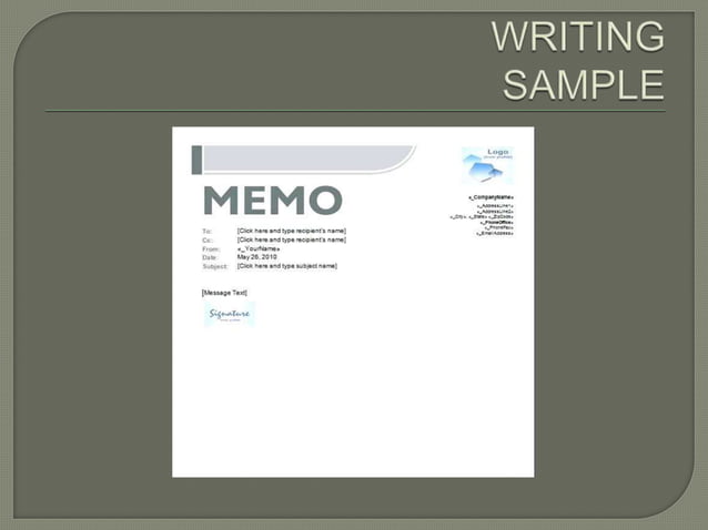 Memo writing | PPT