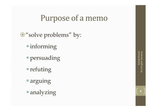 Memo writing by sohail ahmed | PPT