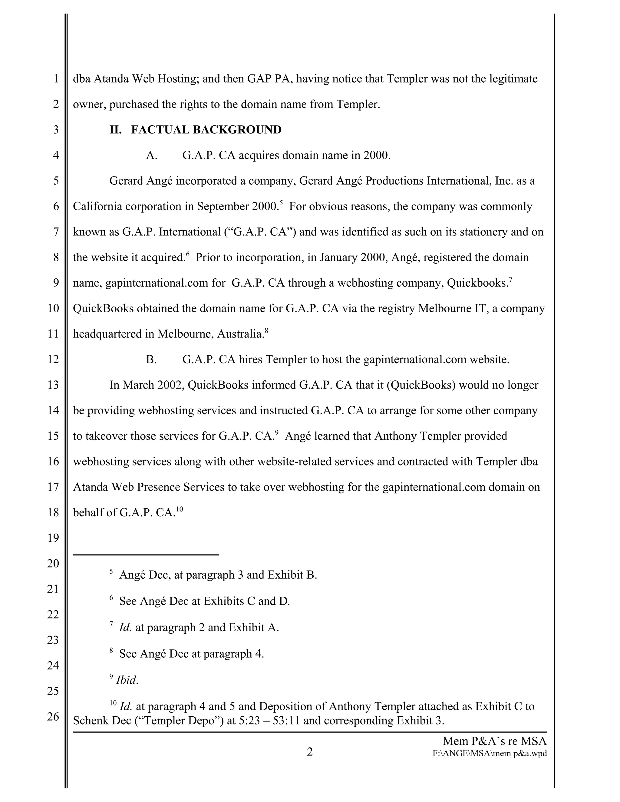 MEMORANDUM & POINTS OF AUTHORITIES | PDF