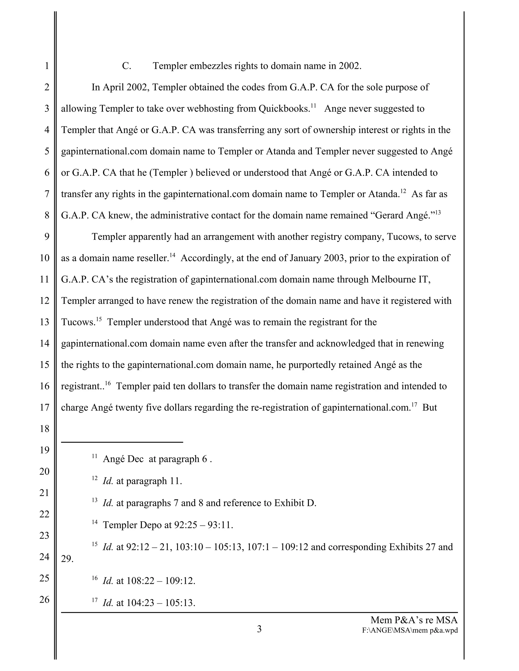 MEMORANDUM & POINTS OF AUTHORITIES | PDF
