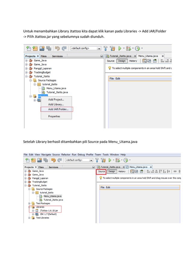 Mempercantik tampilan frame dengan JTattoo | PDF