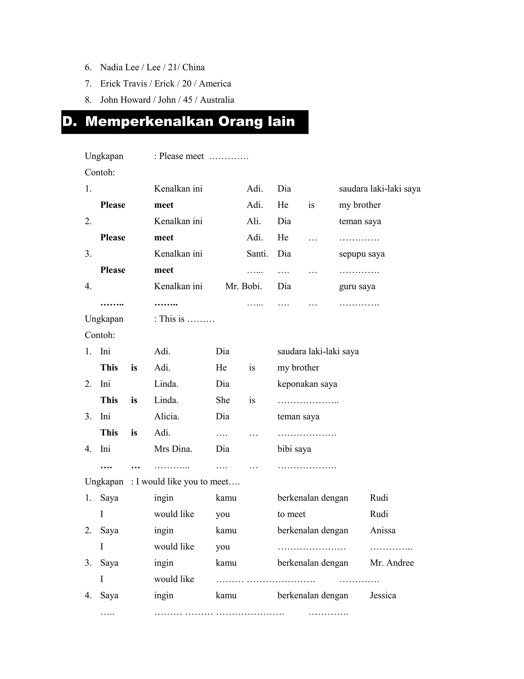 Memperkenalkan diri | PDF