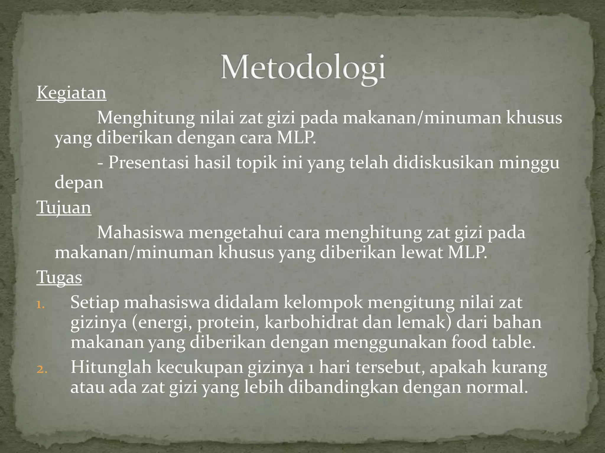 Memperkirakan kecukupan gizi dengan menghitung nilai zat gizi | PPTX