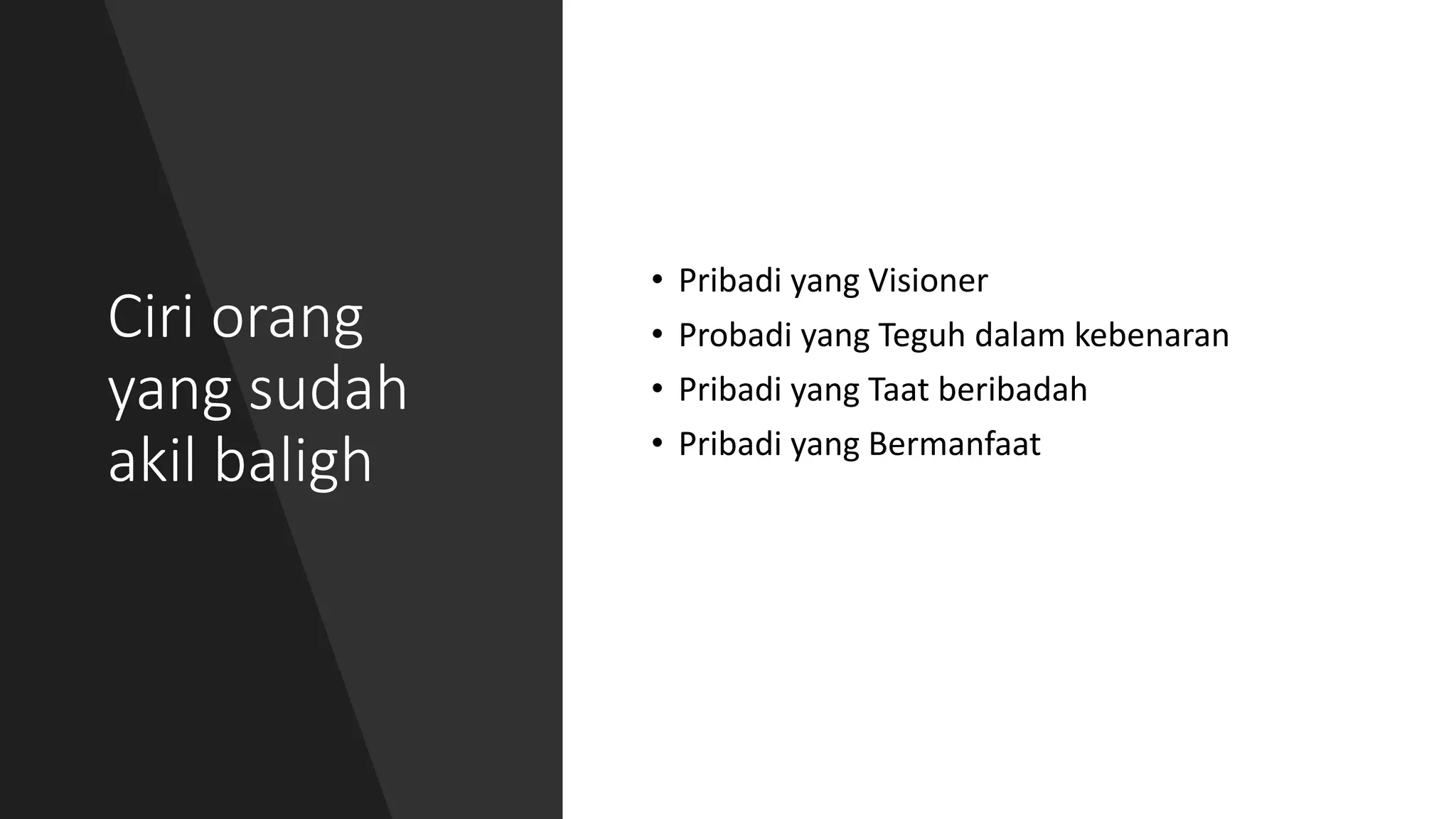 Mempersiapakan Akil Baligh | PPTX