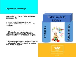Métodos de enseñanza Musical Fundamentos 1 | PPTX