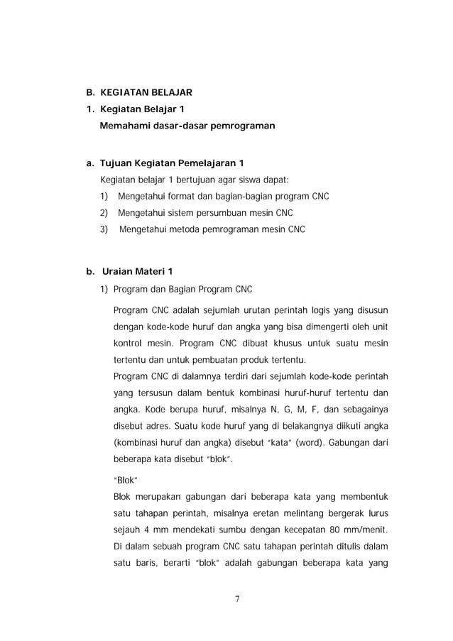 Memprogram mesin cnc_dasar | PDF