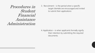 student financial assistance administration | PPTX