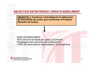 Memòria general de centre | PDF
